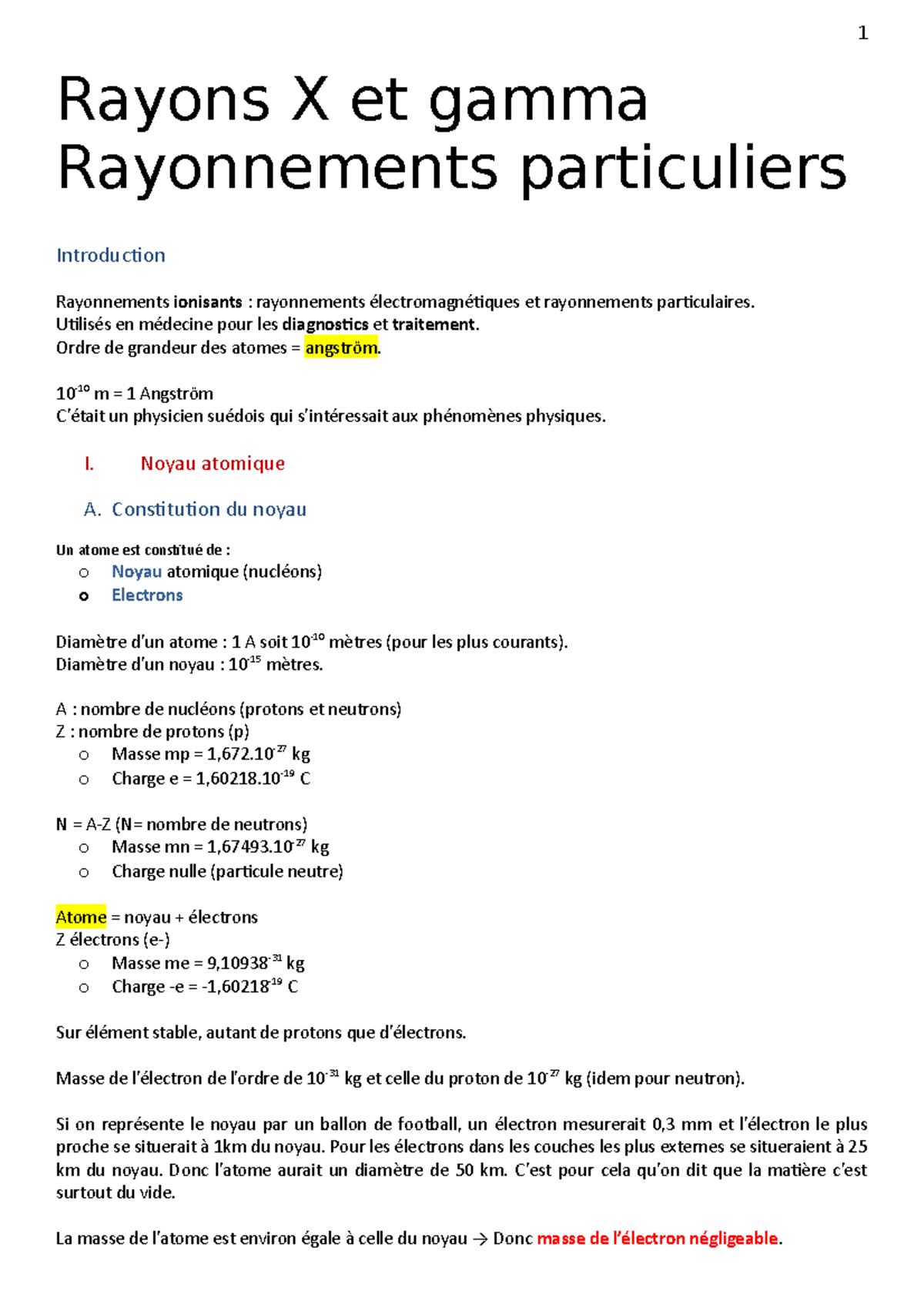 Rayons X et gamma - Rayons X et gamma Rayonnements particuliers ...