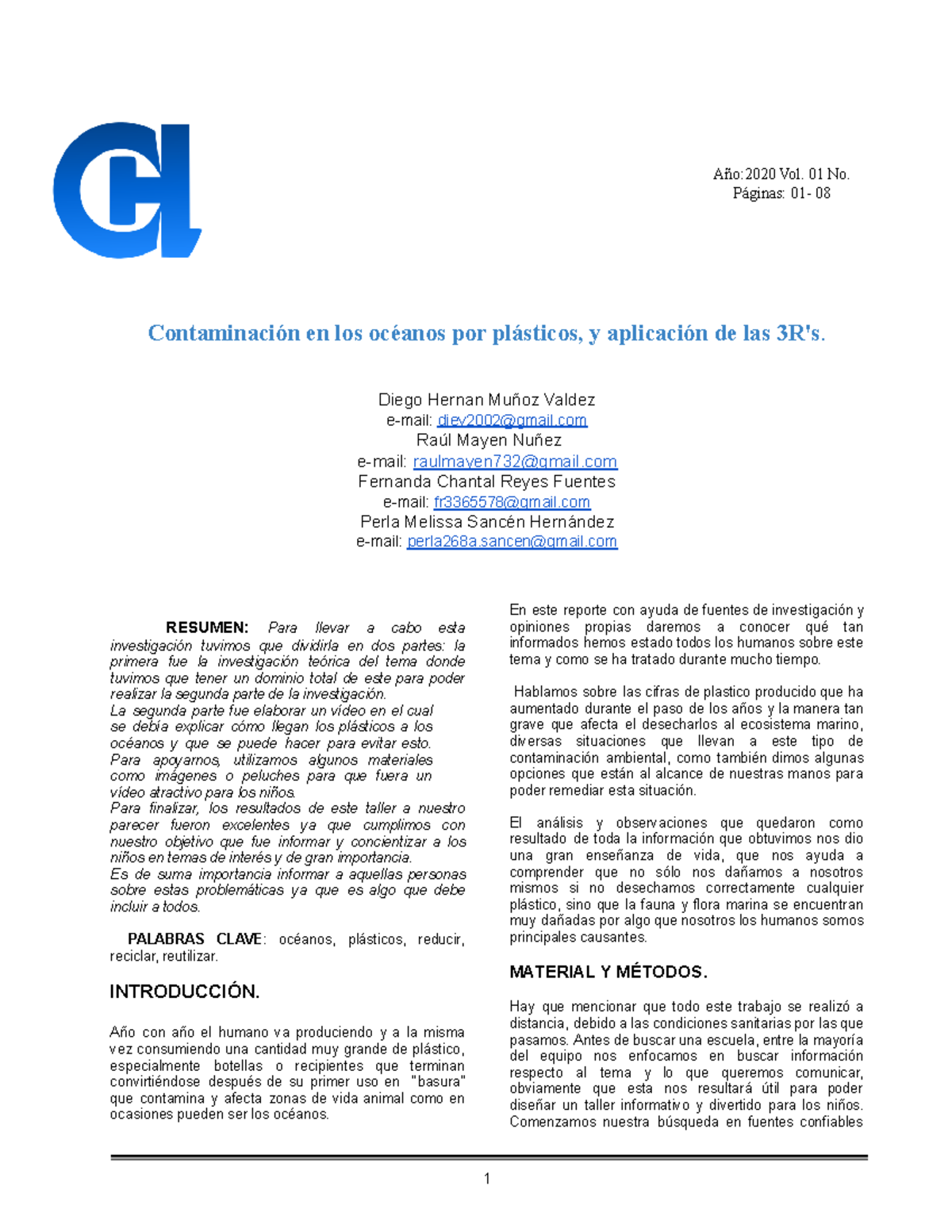 Contaminación en los oceanos por plastico - Páginas: 01- 08 ...