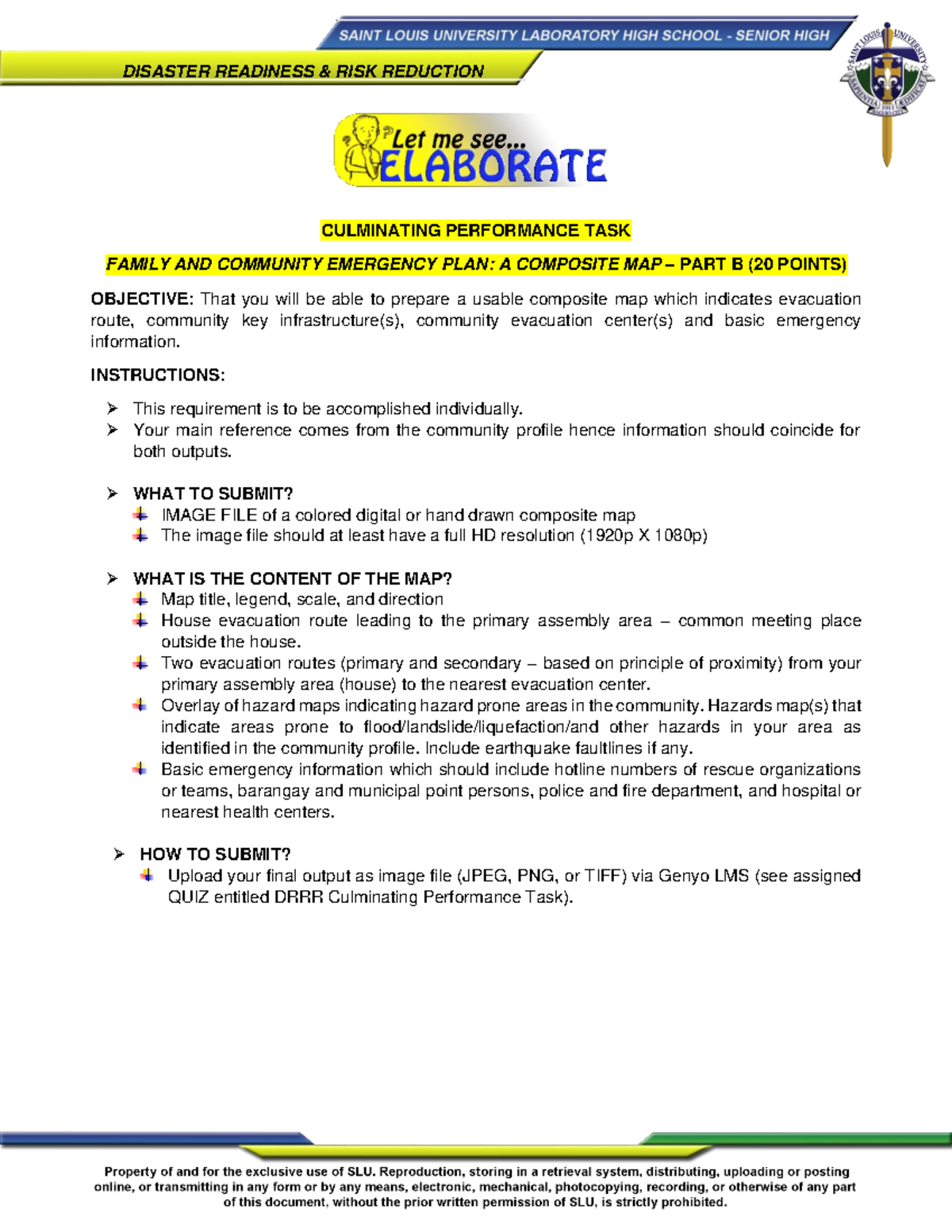 DRRR CPT part-b - DRRR ASSIGNMENT - DISASTER READINESS & RISK REDUCTION CULMINATING PERFORMANCE ...
