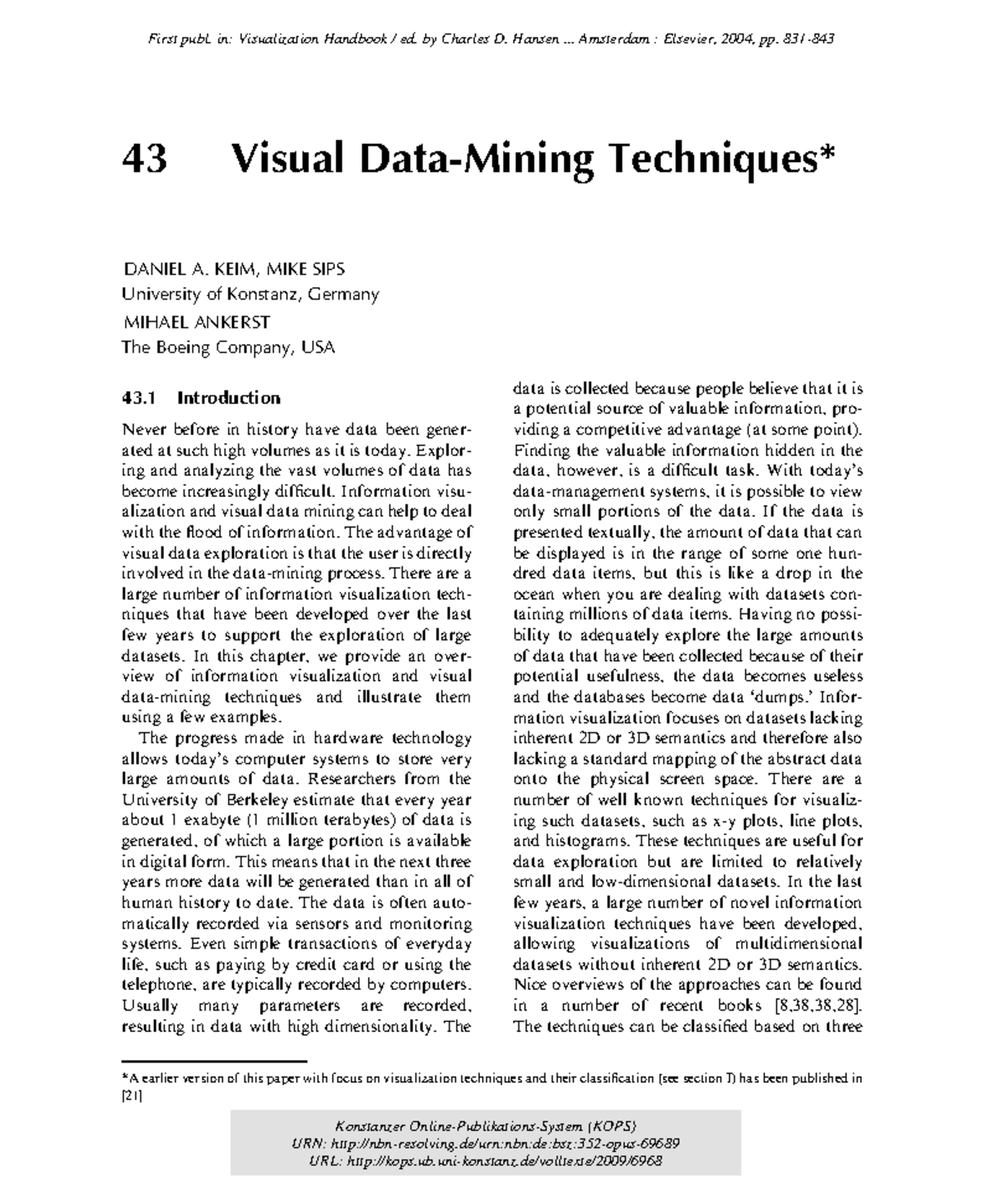 Visual Data Mining Techniques - 43 Visual Data-Mining Techniques ...