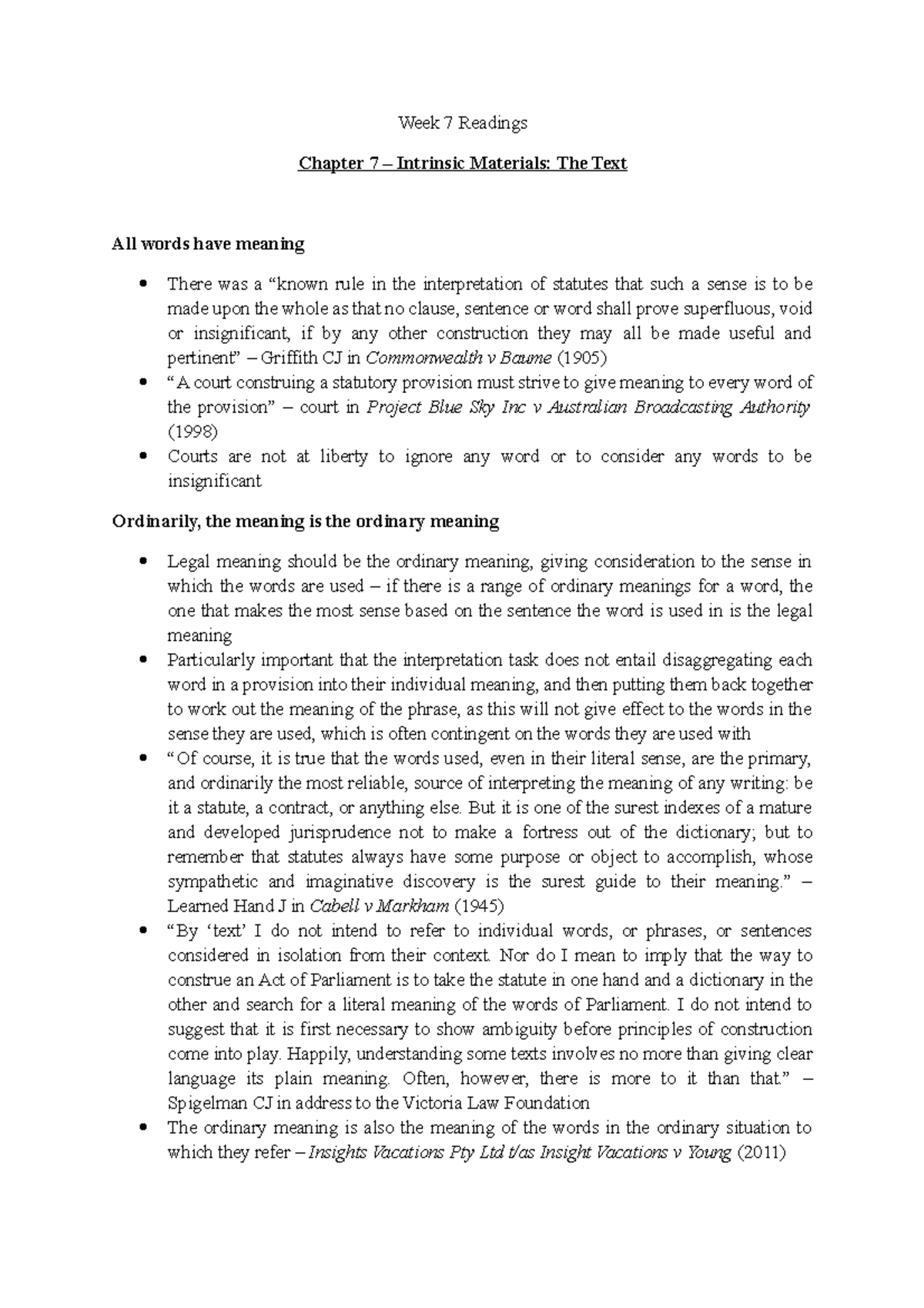 Week 7 Readings - Week 7 Readings Chapter 7 – Intrinsic Materials: The ...