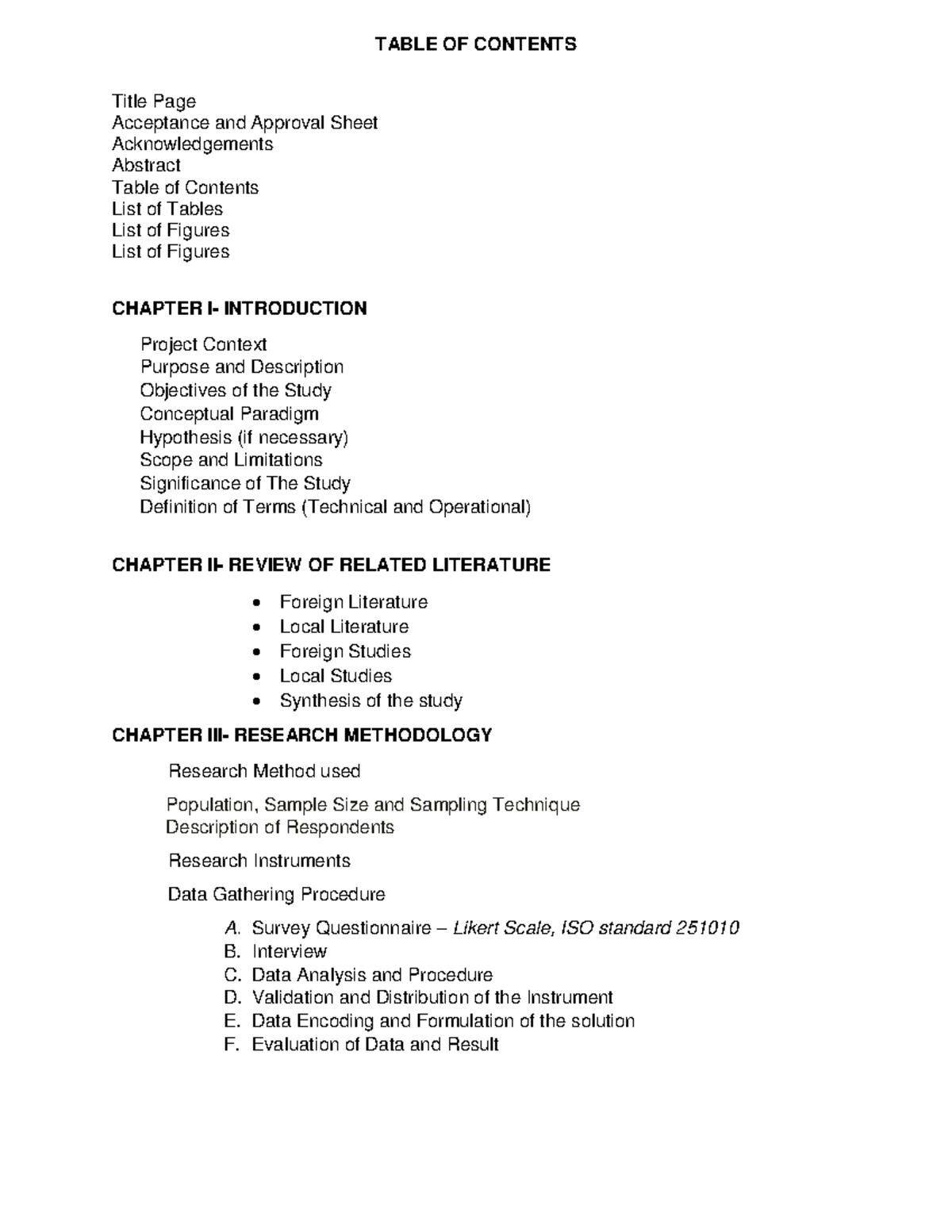 BSCS Thesis Chapter 1-5 - TABLE OF CONTENTS Title Page Acceptance and ...