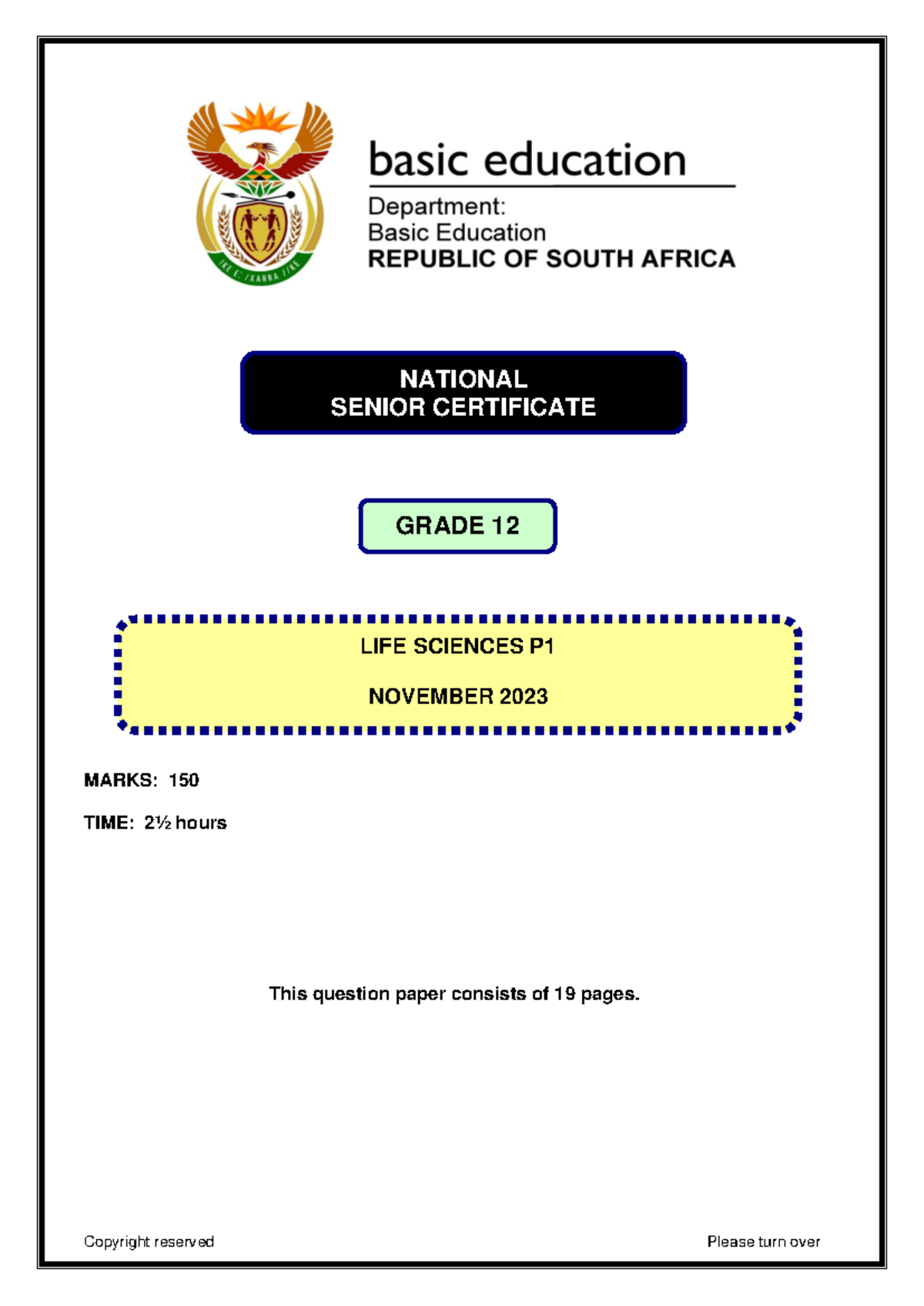 Life Sciences past paper 2023, grade 12 students, will get better marks ...
