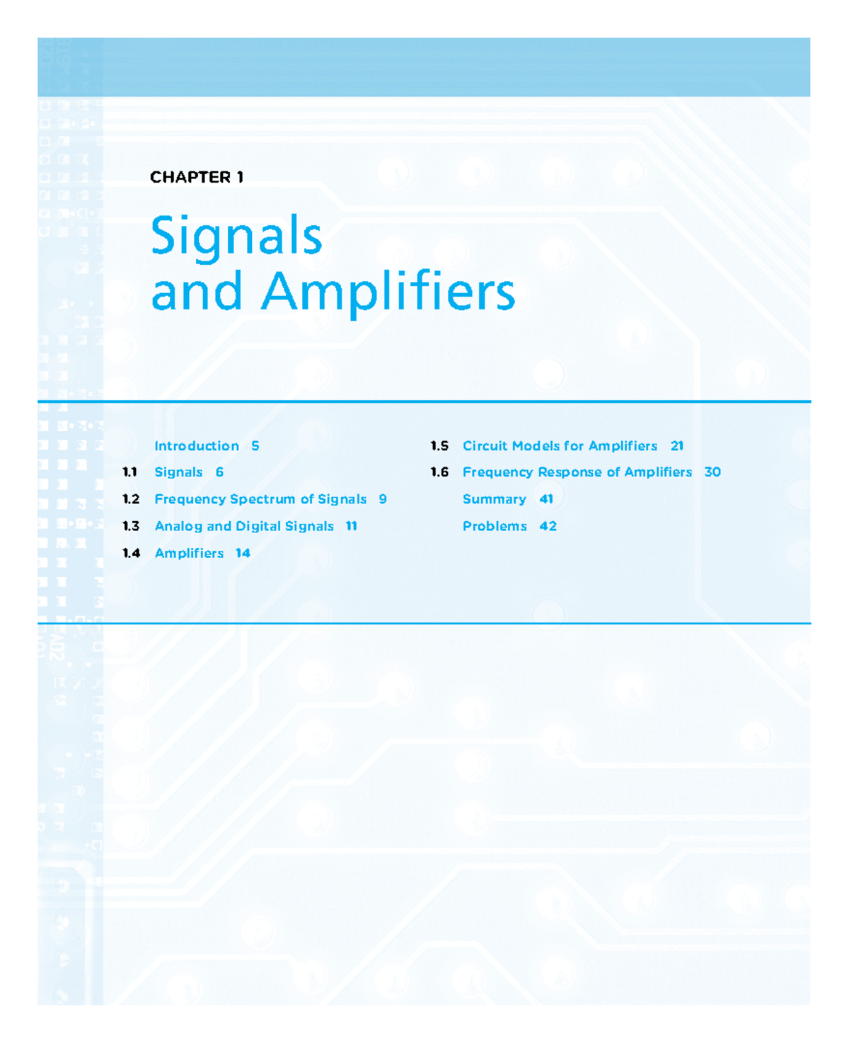 Sedra Smith New Edition-1 - Signals CHAPTER Introduction and Amplifiers 1 Signals 1 Frequency ...