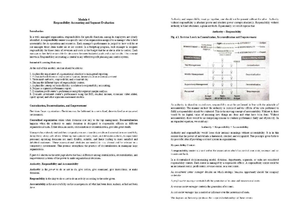 Sba - modules - module - Module 4 Authority and responsibility must go ...
