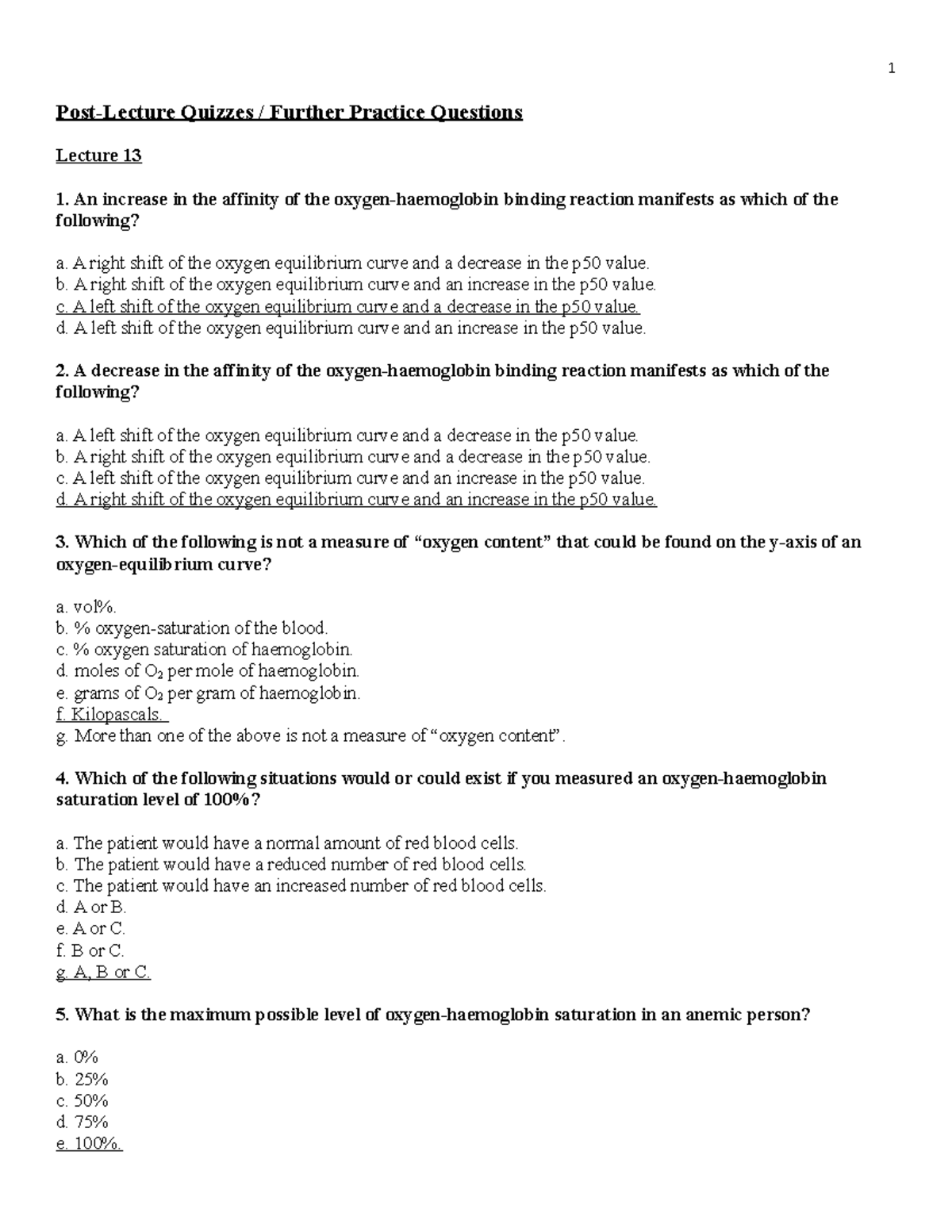Quiz Lecture 13 answers - Post-Lecture Quizzes / Further Practice Questions Lecture 13 1. An ...