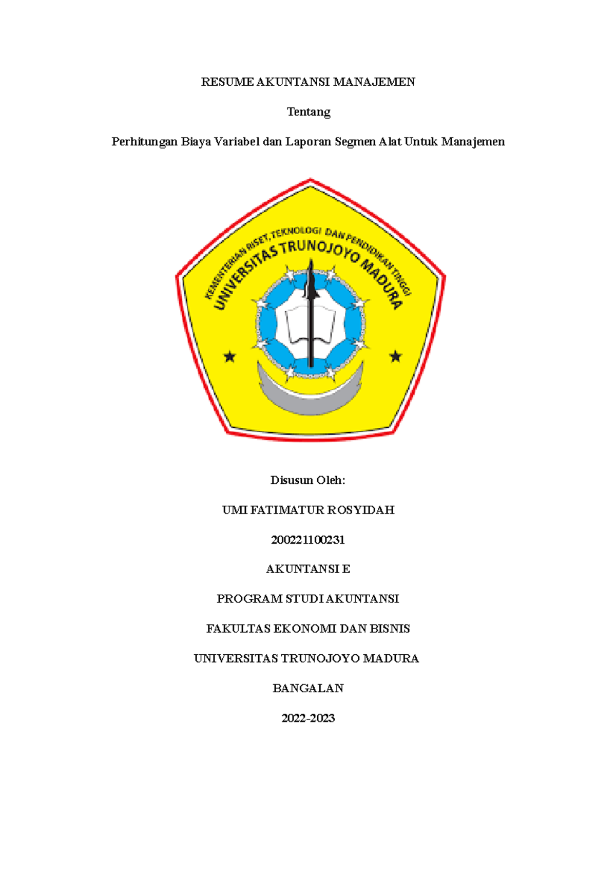 Resume Akmen TEMU-7 - yayya - RESUME AKUNTANSI MANAJEMEN Tentang ...