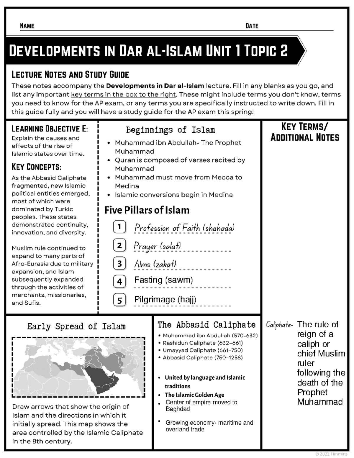 Dar al Islam Guided notes - Studocu