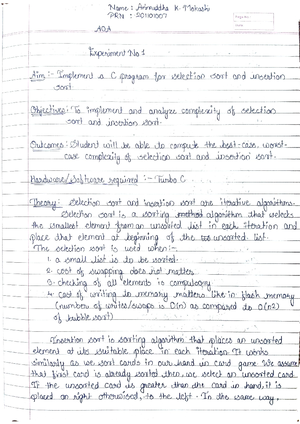 AOA Lab Manual-1 - Analysis of algorithm lab manual - Laboratory Manual Analysis of Algorithm ...