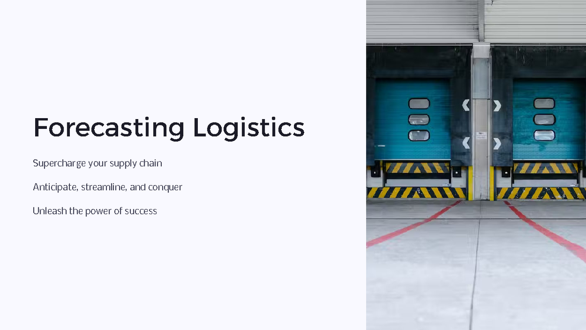 Forecasting-Logistics - Forecasting Logistics Supercharge your supply ...