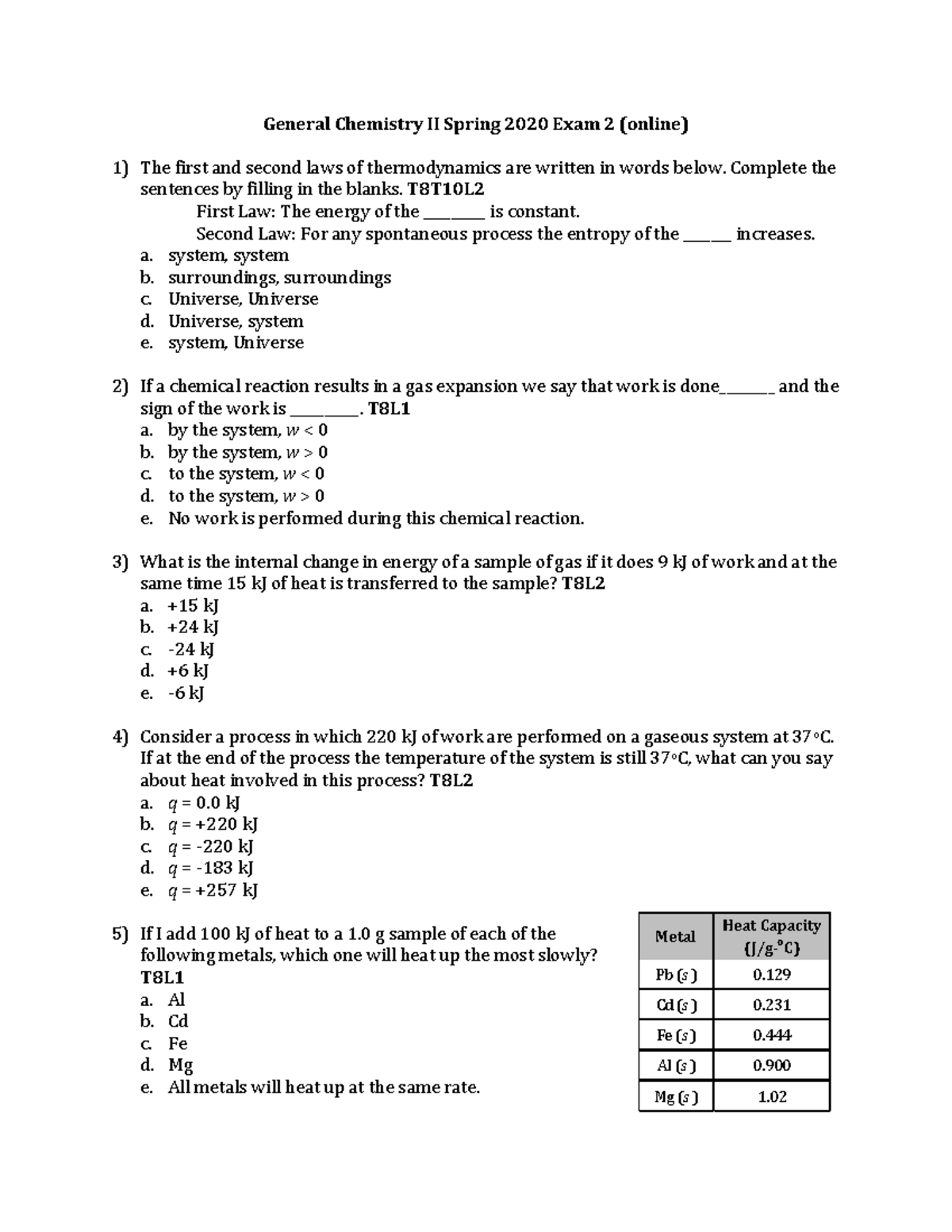 Sample/practice exam January 15 Autumn 2018, questions - General ...
