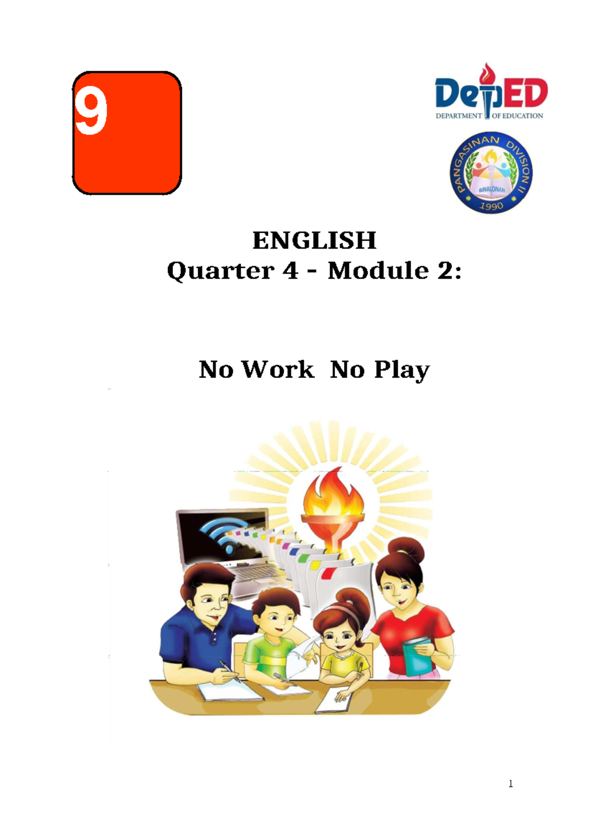 Grade 9 module 2 - it's eng sub - ENGLISH Quarter 4 – Module 2: No Work ...