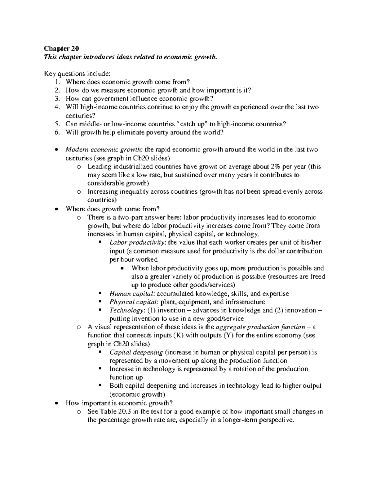 Ch20Class Notes - Chapter 20 This chapter introduces ideas related to ...