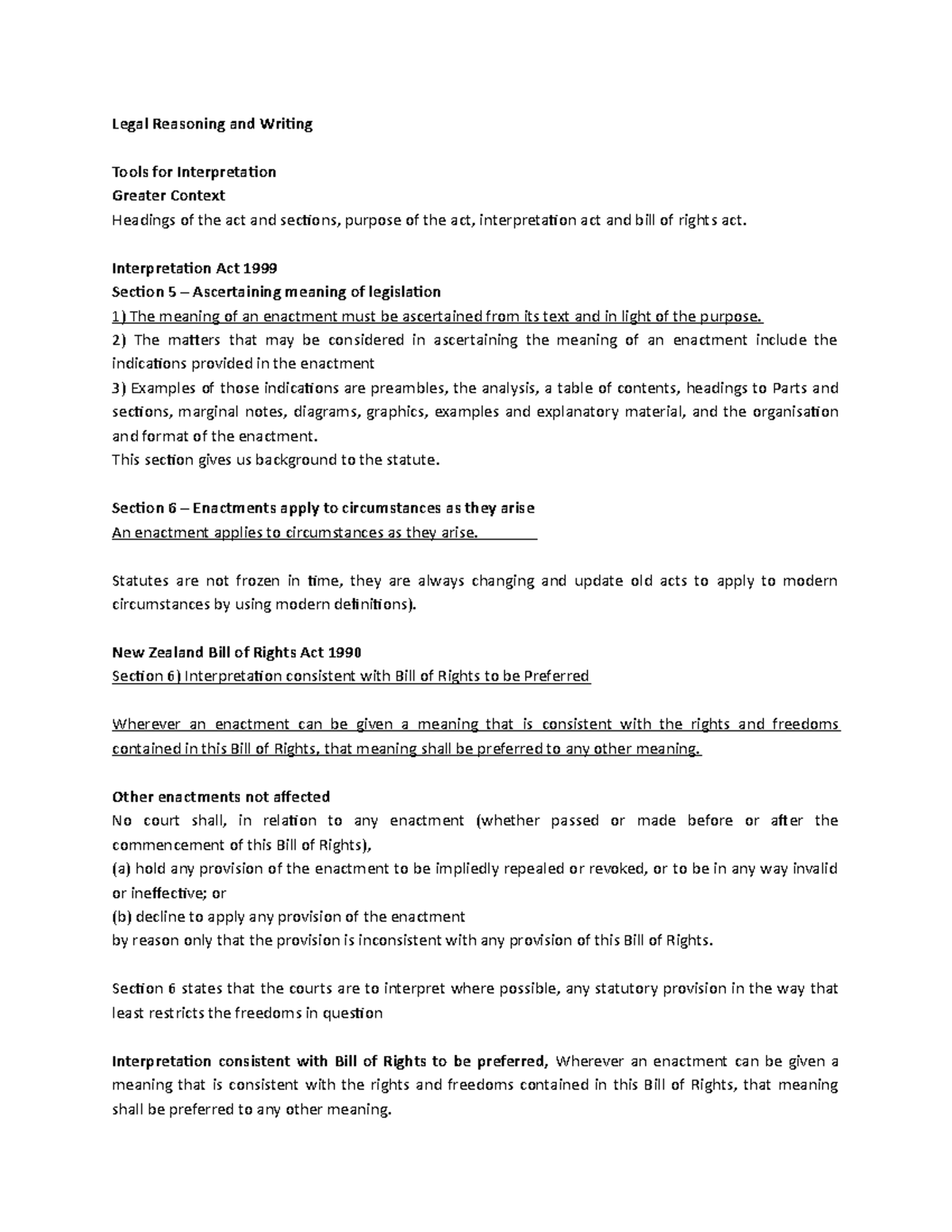 Statutory Interpretation Exam Preparation - Legal Reasoning and Writing ...