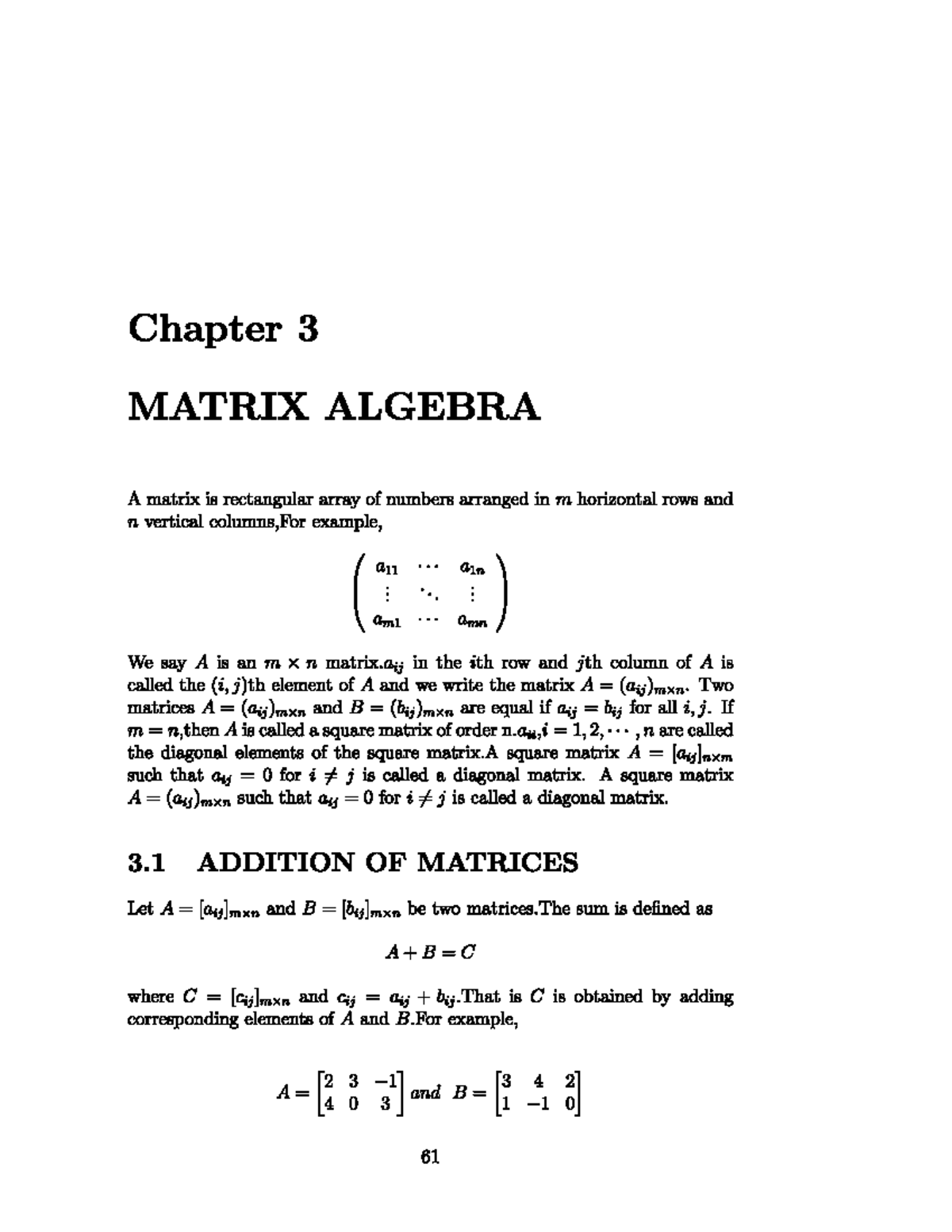 Matrixonly - Algebra - Studocu