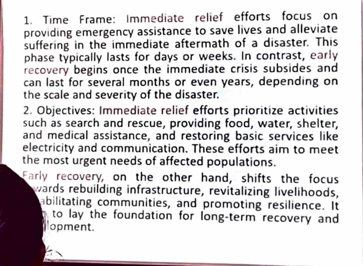 aaaaaaaaaaaaaaaaaaaaaaaaaaaaa - Time Frame: Immediate relief efforts ...