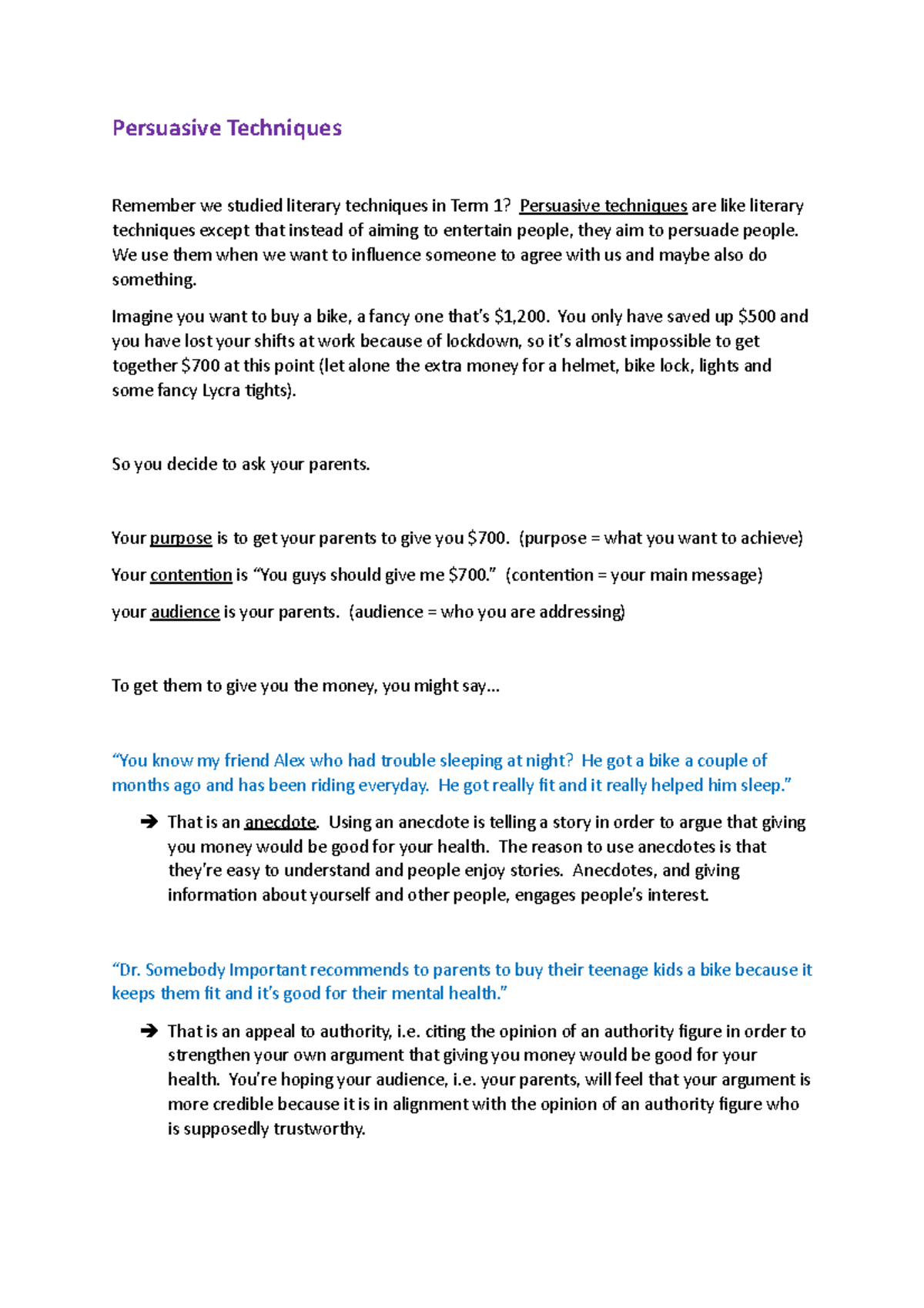 2 Persuasive techniques - We use them when we want to influence someone ...