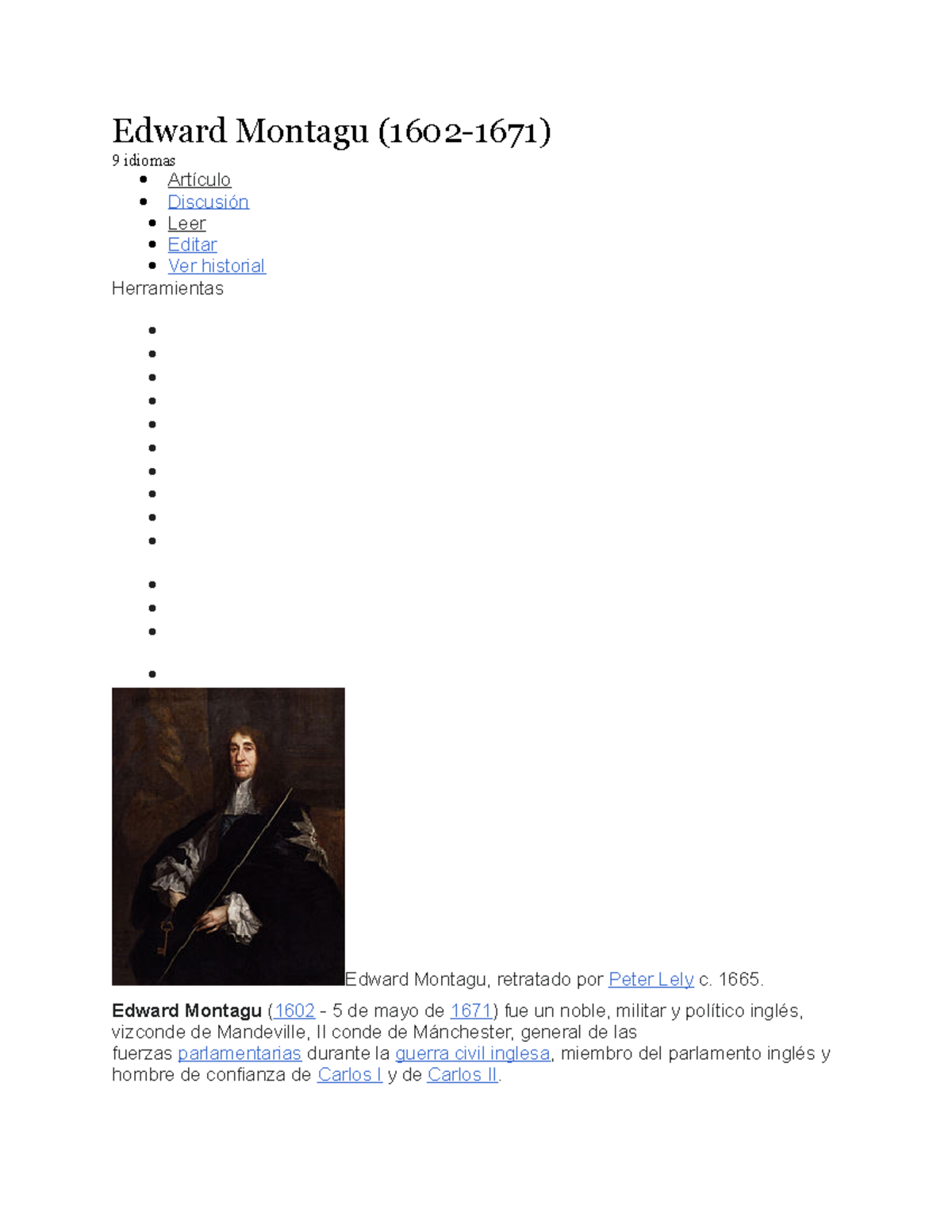 Edward Montagu - historia del arte - Edward Montagu (1602-1671) 9 ...
