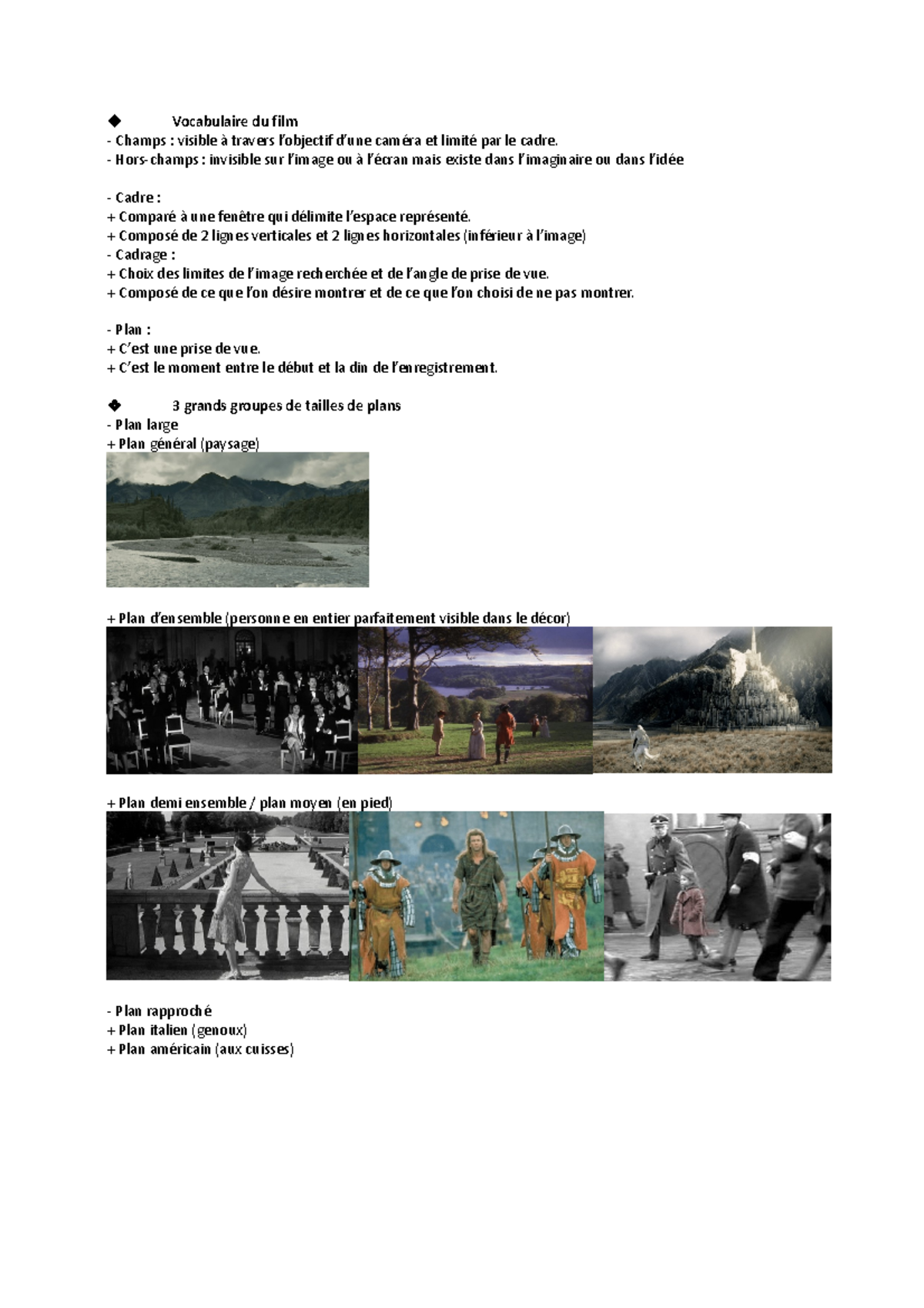 Cinéma - Cours optionnel pour les étudiants de l'IEFE - Cours optionnel ...