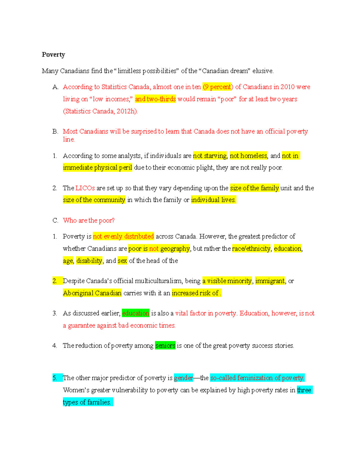 Poverty - Practice for the quiz. - Poverty Many Canadians find the ...