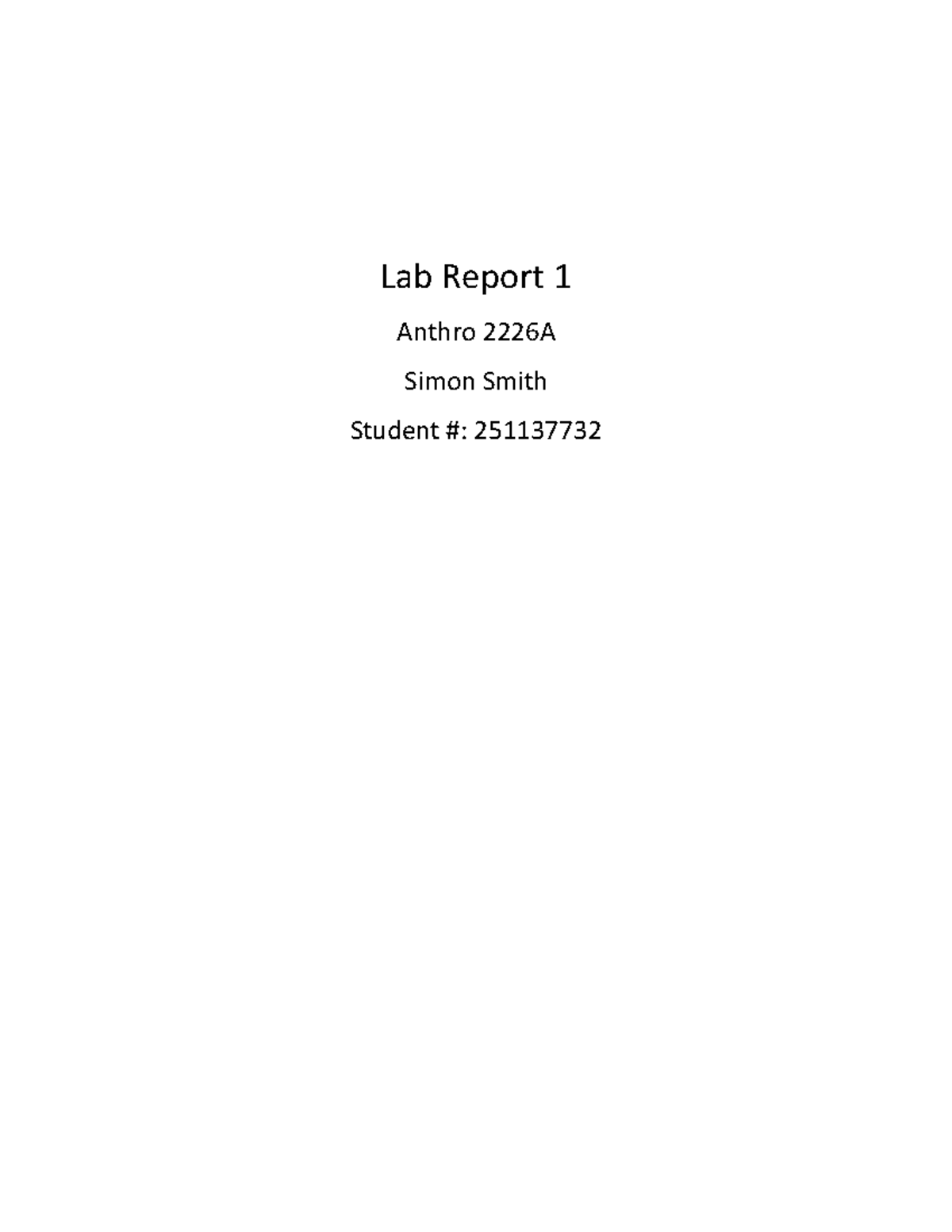 Lab Report 1 Group C - Stuff - Lab Report 1 Anthro 2226A Simon Smith ...