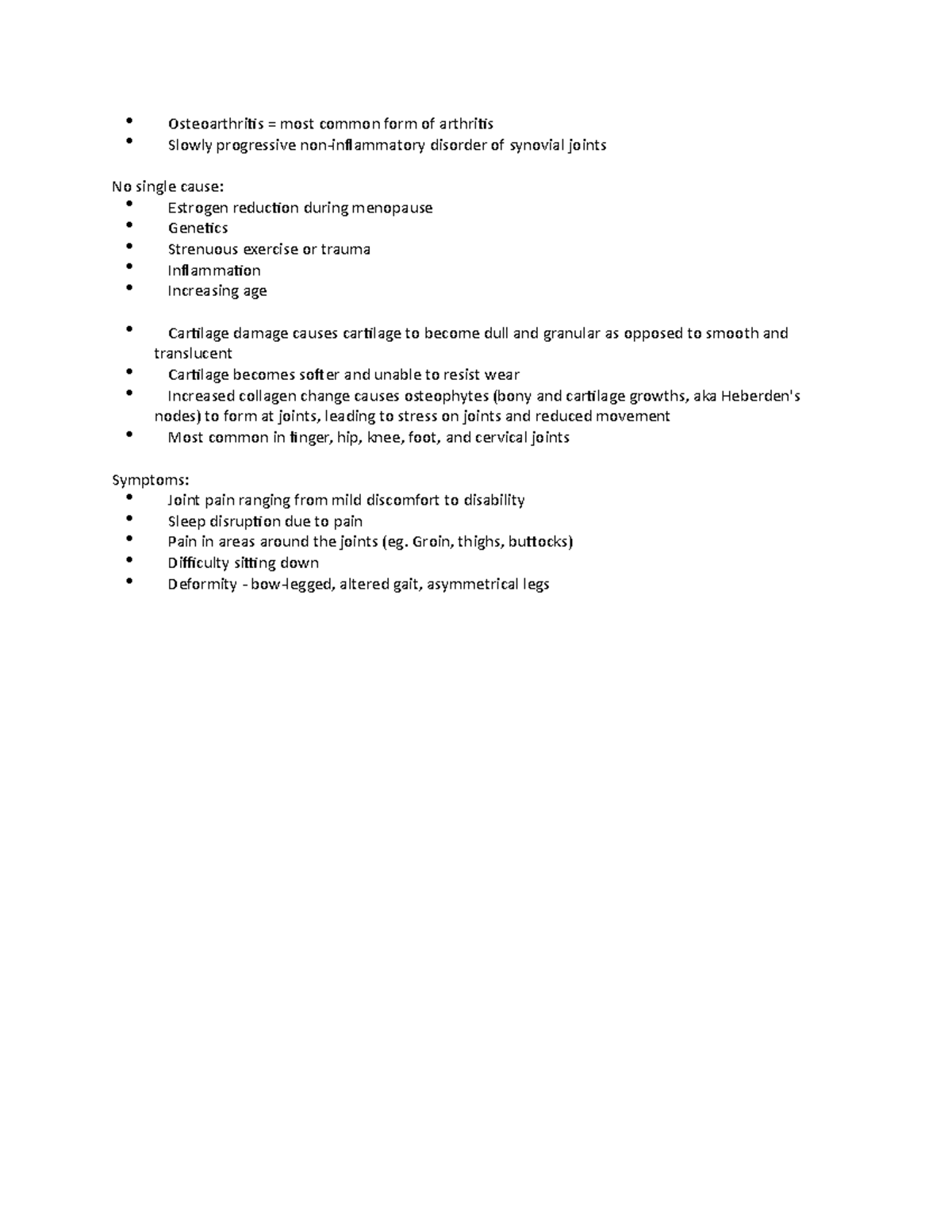 Osteoarthritis - Groin, thighs, buttocks) Difficulty sitting down ...