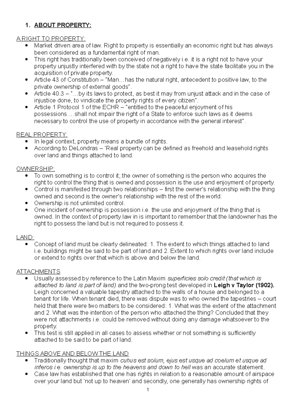 1 About Property - 1. ABOUT PROPERTY: A RIGHT TO PROPERTY: Market ...