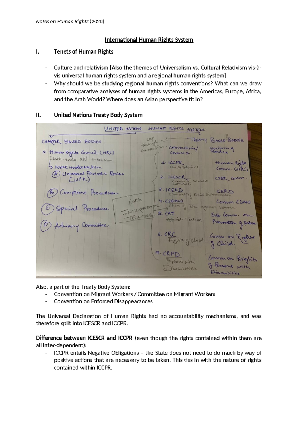 Notes - International Human Rights System - International Human Rights ...