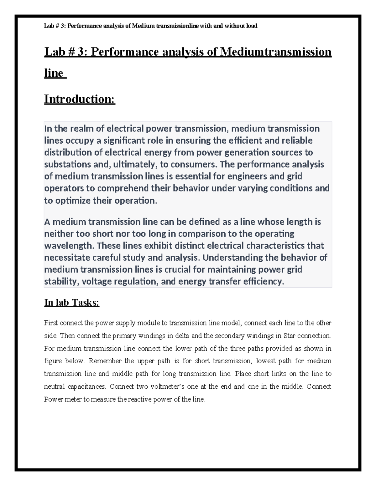 Pt lab 3 y - Lab Report - Lab # 3: Performance analysis of ...