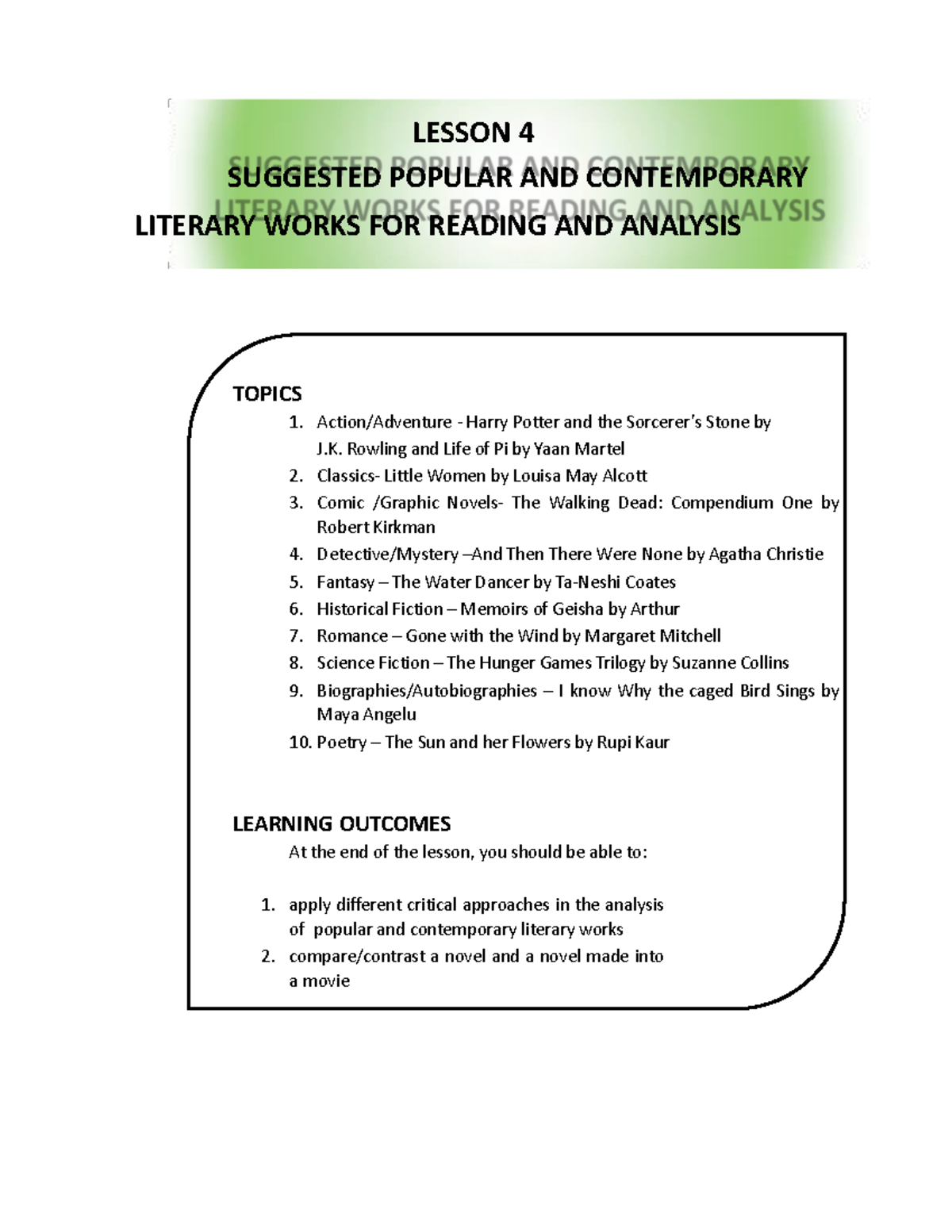 CPEL-Final-Activity - activity - LESSON 4 SUGGESTED POPULAR AND ...