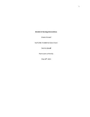 NUR2356 Module 03 Assignment 1220 - Module 03 Assignment- Interventions ...