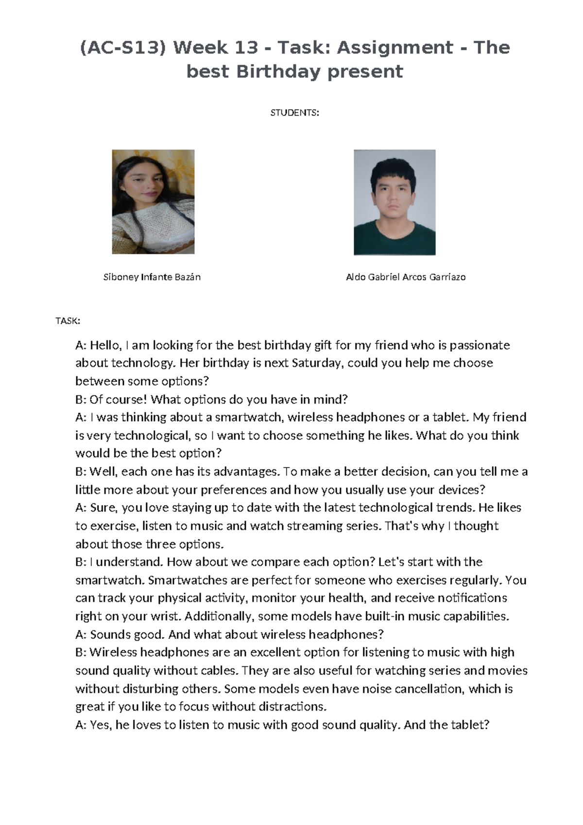 Week 13 - (AC-S13) Week 13 - Task: Assignment - The best Birthday ...