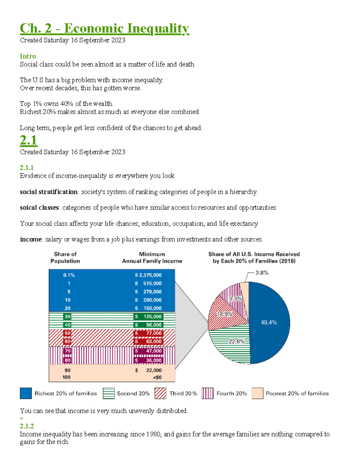 Sociology - Social Problems Ch. 2 - Economic Inequality - Ch. 2 ...