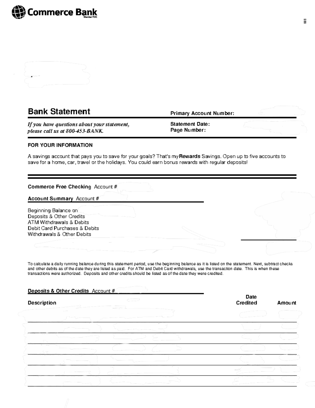 PDF document - Easy - Bank Statement Primary Account Number: If you ...