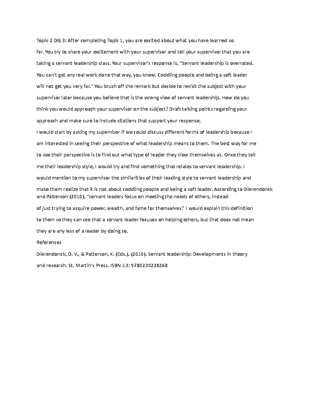 Topic 2 DQ 3 - DG QUESTION - MGT-410 - GCU - Studocu