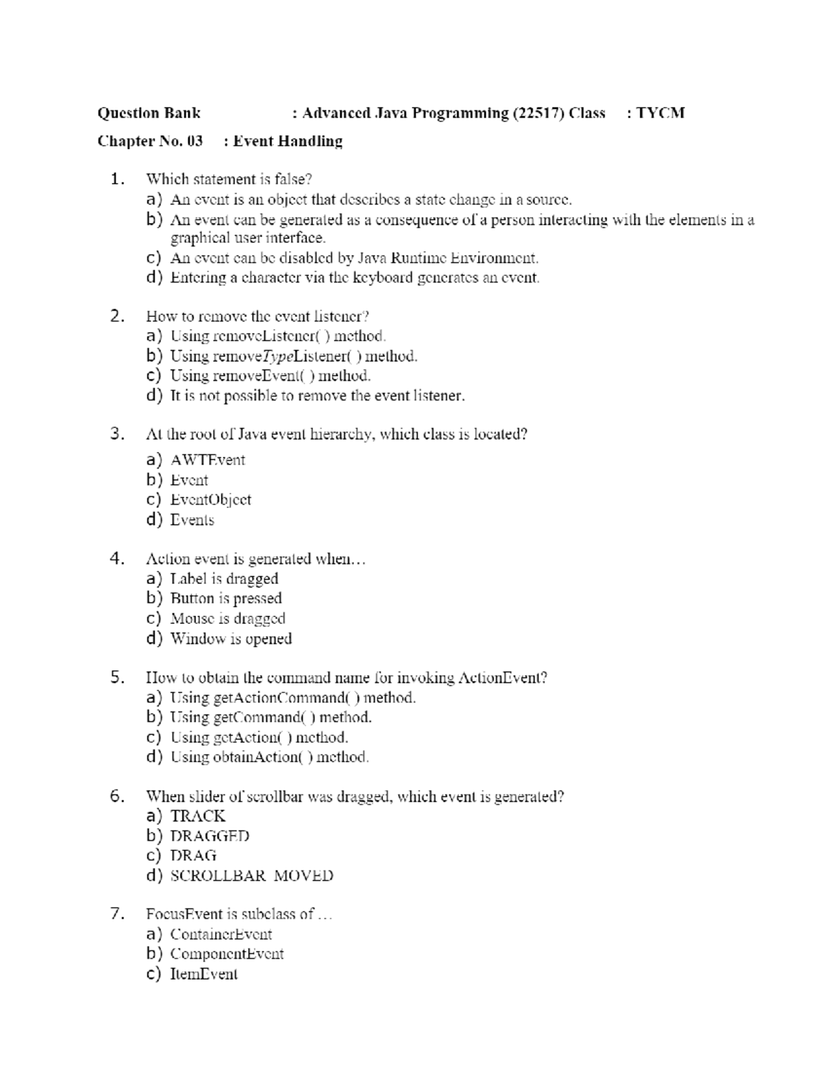 Javamcq - dsgdfgfg - Question Bank : Advanced Java Programming (22517 ...