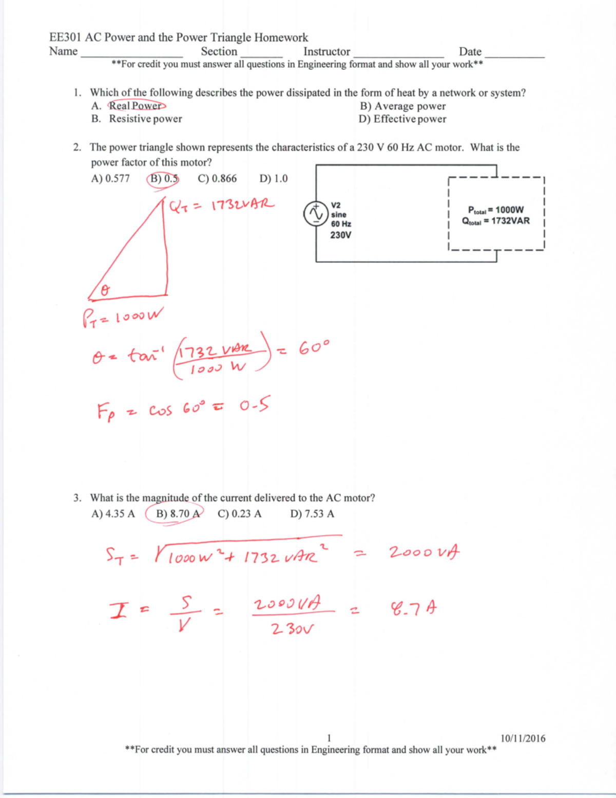 AC Power and the Power Triangle - Electrotecnia 2 - Studocu