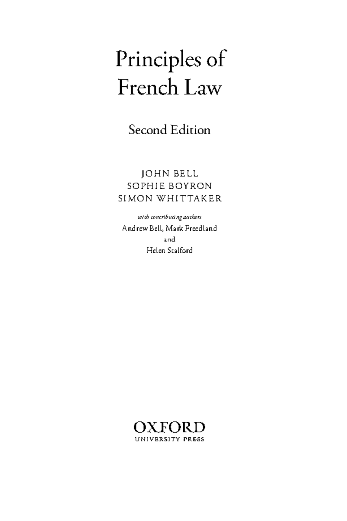 Property Law (Book chapter, from Principles of French Law) - Principles ...