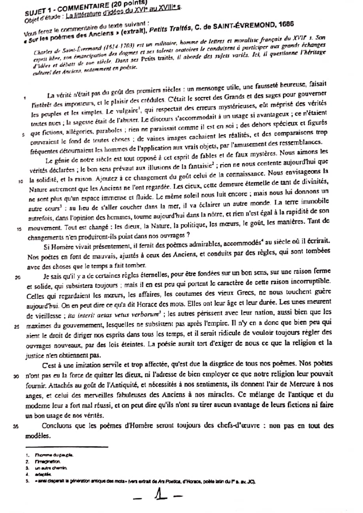 Bac blanc 1 - Français - Studocu