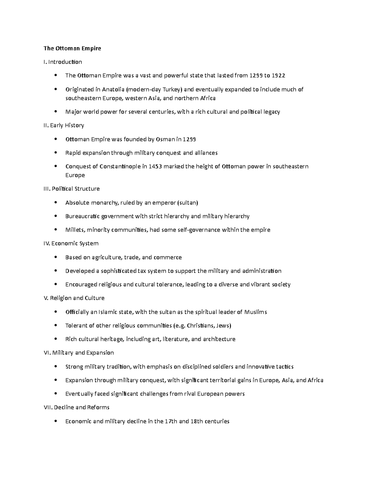 The Ottoman Empire - Introduction The Ottoman Empire was a vast and ...