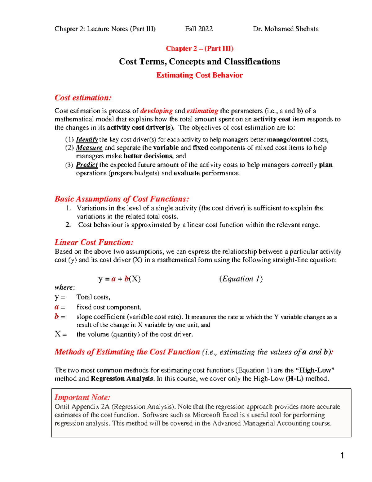 Chapter 2 Lectur Notes (Part III) Fall 2022 - Chapter 2 – (Part III ...