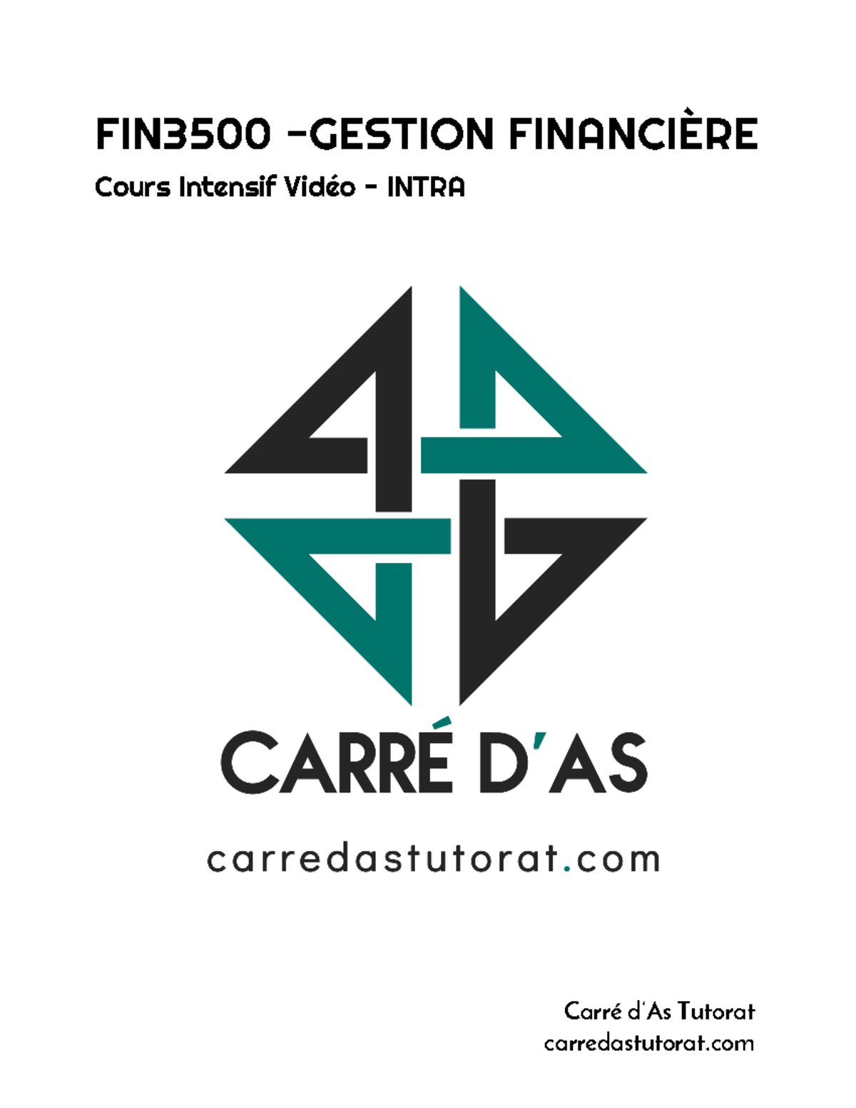 Fin3500-session-hiver - Warning: TT: undefined function: 32 Carré d’As Tutorat carredastutorat ...