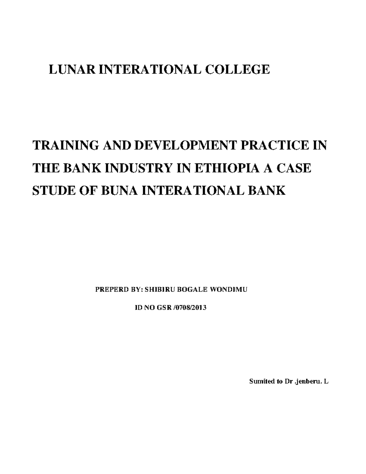 Shibiru Bogale - Business Research Methods - LUNAR INTERATIONAL COLLEGE ...