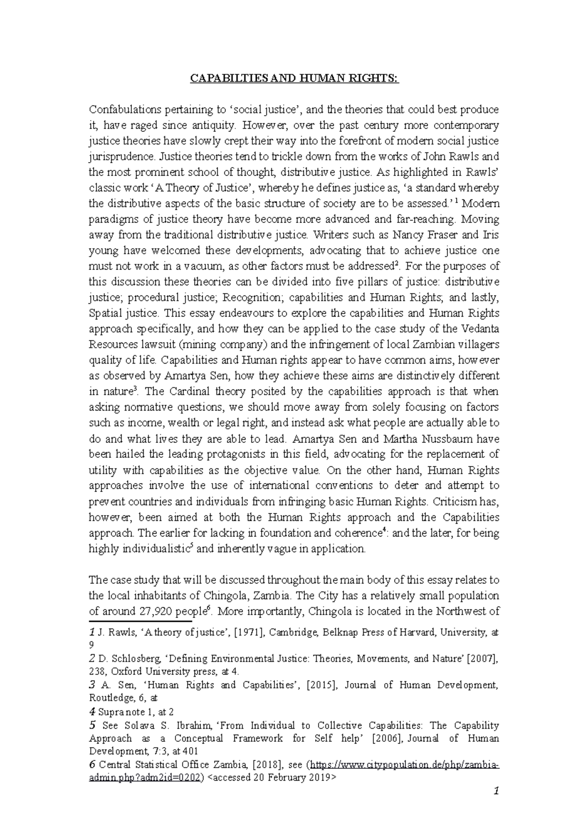 Human Rights and Capabilities approach- applied to case - CAPABILTIES ...