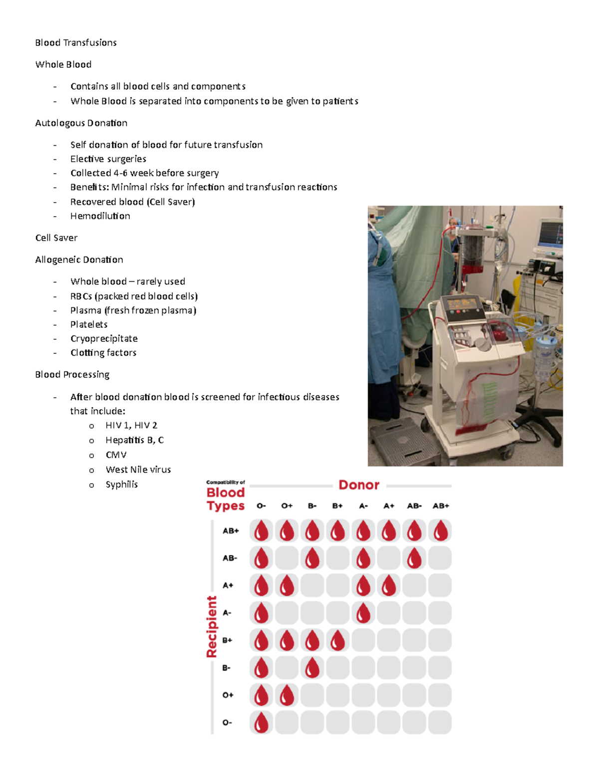 2236 Blood Transfusions - Blood Transfusions Whole Blood Contains all ...