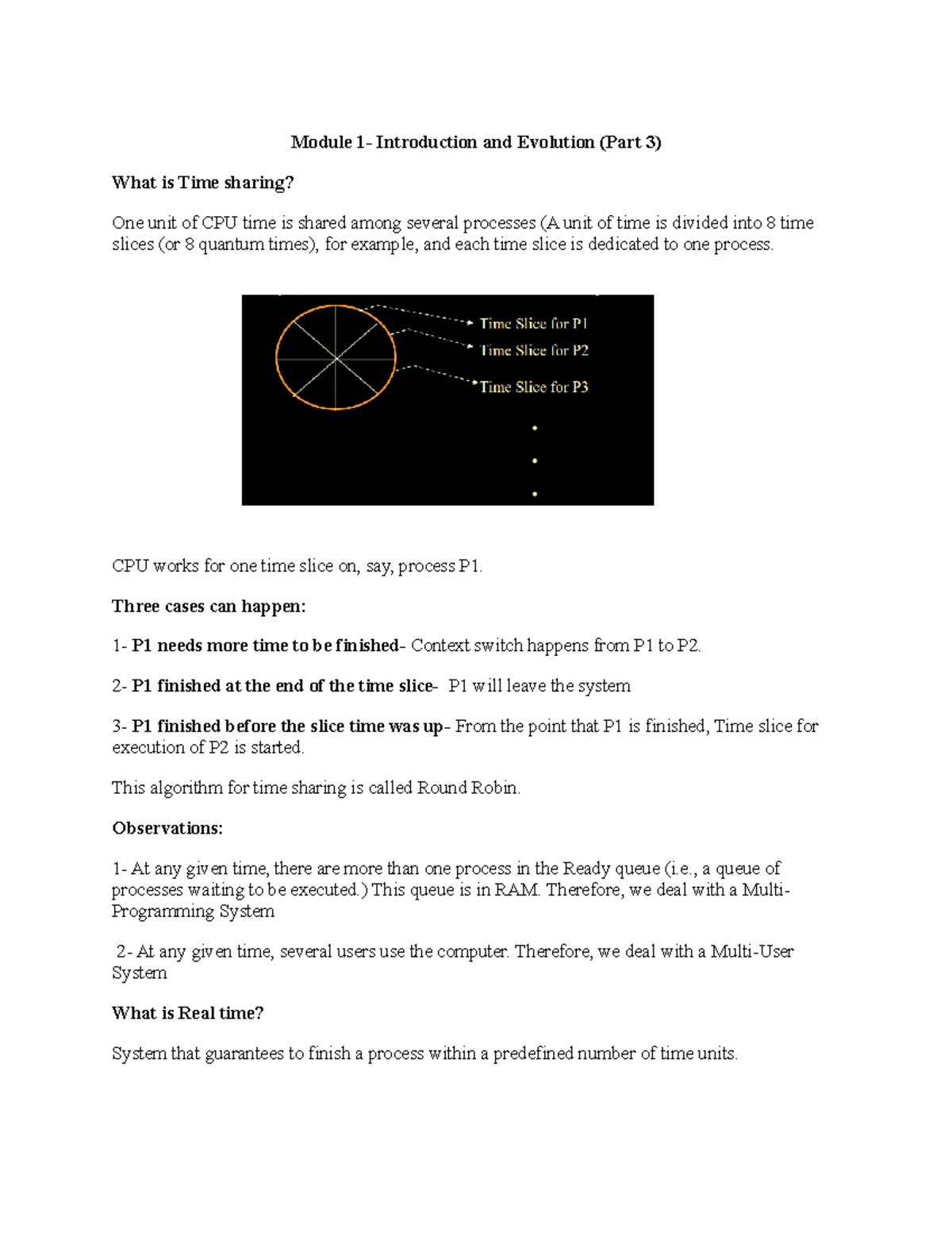 Part 3 Introduction To Operating Systems Csci 3341 Dr Hashimi Final Exam May Module