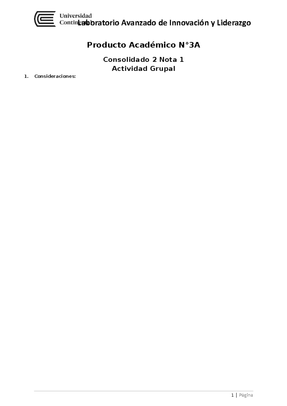 PA 3A 2023 Lab. Avanzado - Laboratorio Avanzado de Innovación y Liderazgo Producto Académico N ...