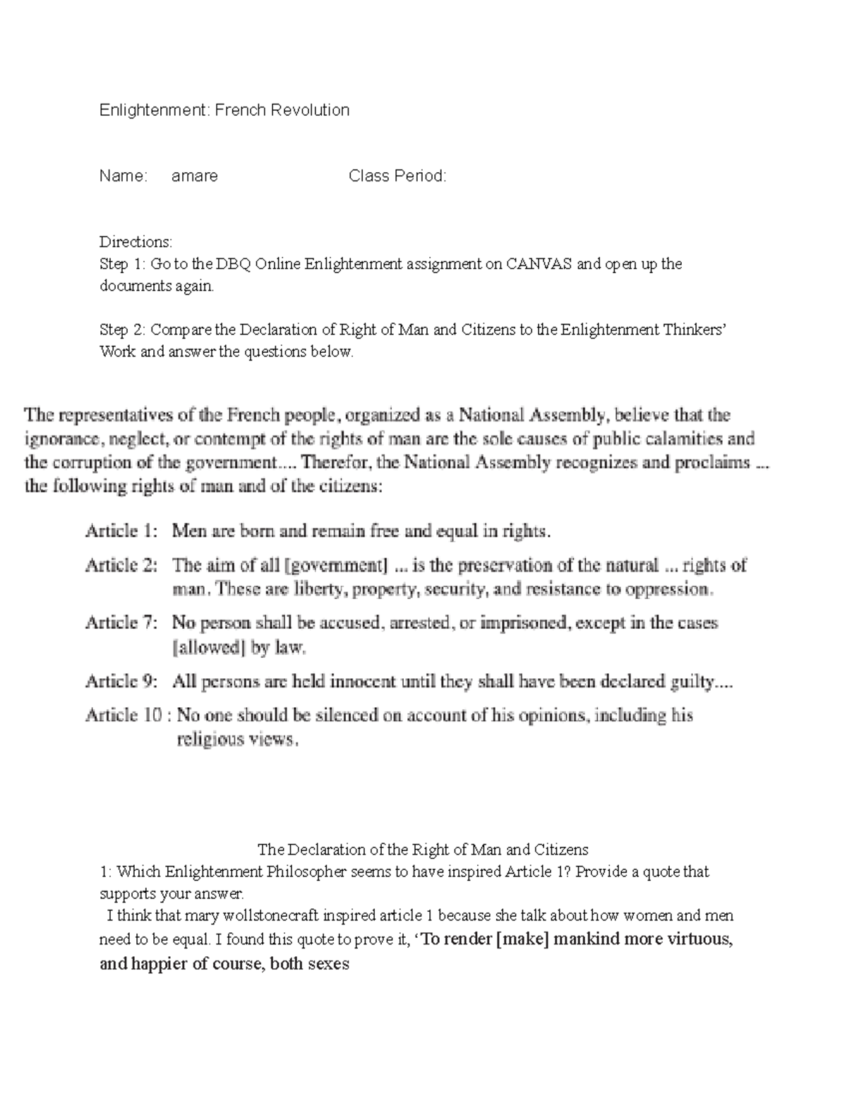 Copy of Enlightenment French Revolution - Enlightenment: French ...