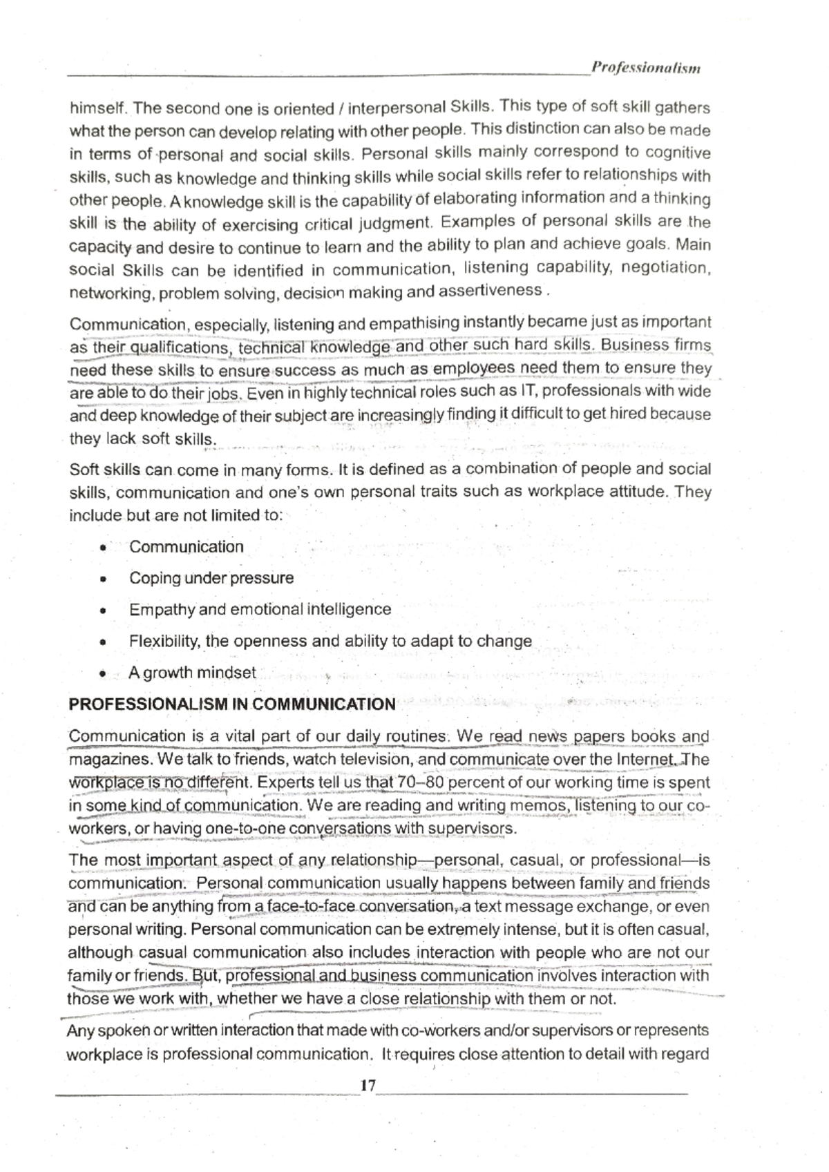 Bcom/Professionalism In Business skills/Professionalism In ...