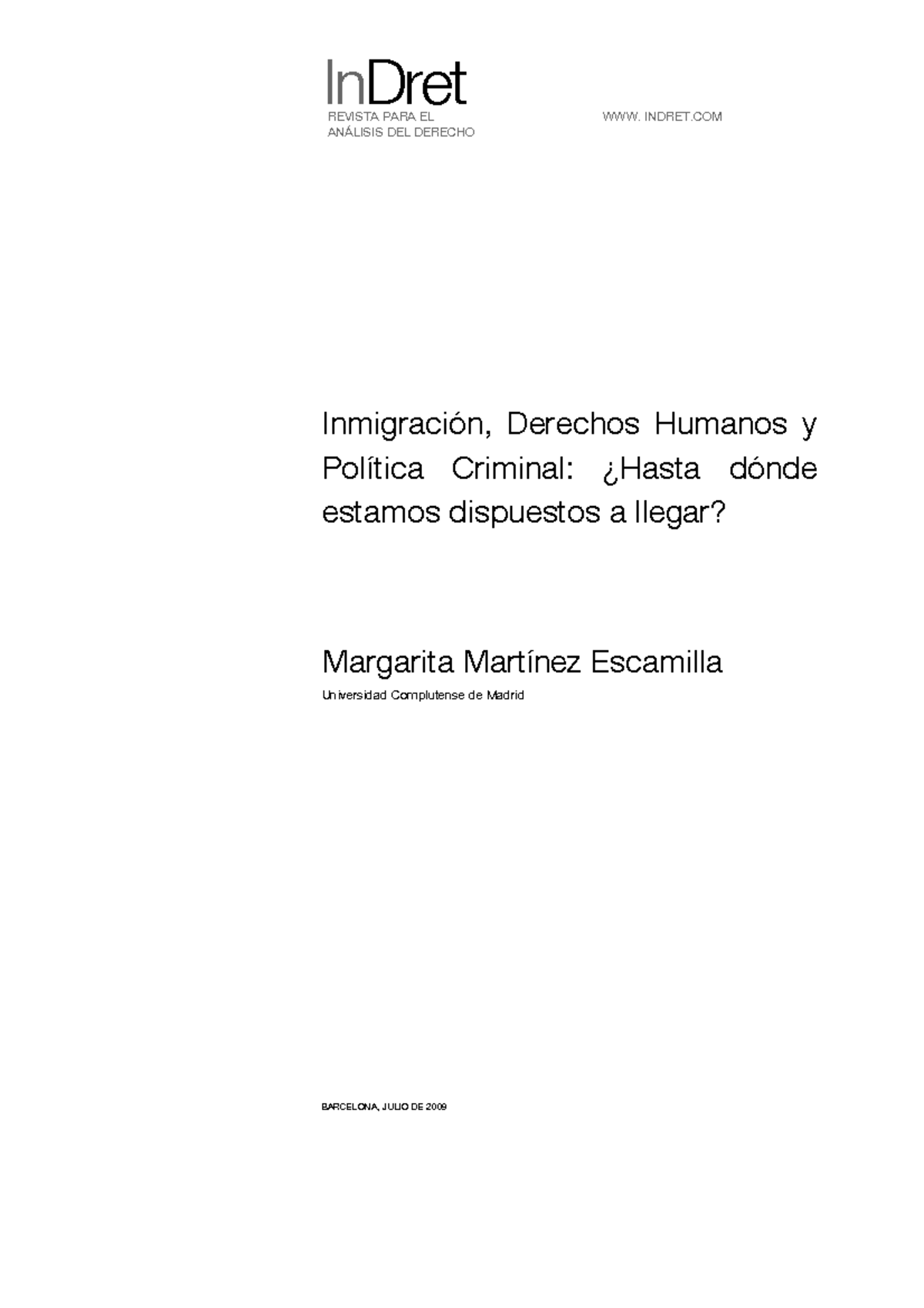 Inmigración derechos Humanos - Inmigración, Derechos Humanos y Política ...
